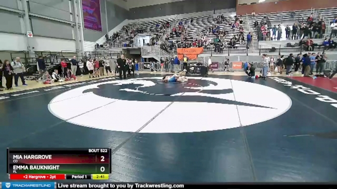 53 lbs Champ. Round 1 - Mia Hargrove, CO vs Emma Bauknight, FL