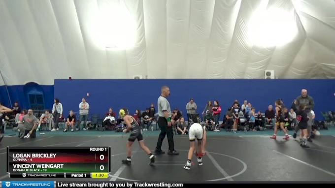 68 lbs Round 1 (8 Team) - Vincent Weingart, Donahue Black vs Logan ...