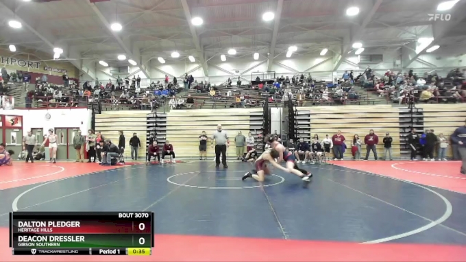 150 lbs Champ. Round 2 - Deacon Dressler, Gibson Southern vs Dalton ...