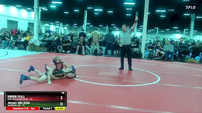 76 lbs Round 5 (10 Team) - Piper Full, Mat Assassins Blue vs Noah Nelson, Rangers WC