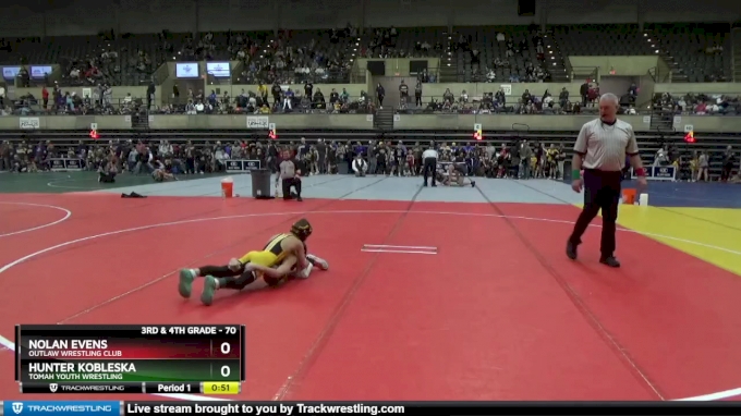 70 lbs Champ. Round 2 - Nolan Evens, Outlaw Wrestling Club vs Hunter ...