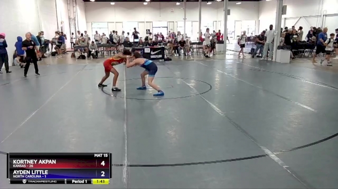 114 lbs Round 3 (6 Team) - Kortney Akpan, Kansas vs Ayden Little, North ...