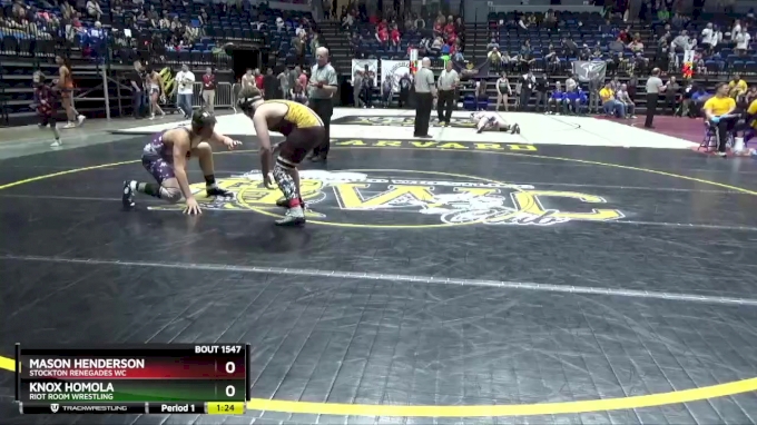 178 lbs Cons. Round 5 - Mason Henderson, Stockton Renegades WC vs Knox Homola, Riot Room Wrestling