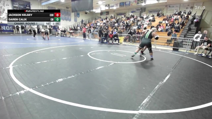 285 lbs Champ. Round 1 - Jackson Kelsey, Corona vs Daren Calix, Costa Mesa