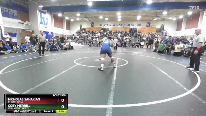 285 lbs 1st Place Match - Nicholas Sahakian, St John Bosco vs Coby ...