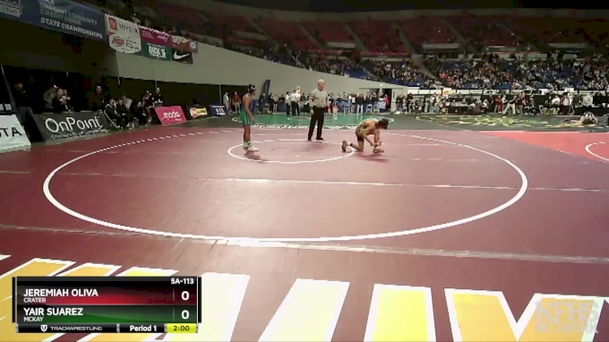 5A-113 lbs Quarterfinal - Jeremiah Oliva, Crater vs Yair Suarez, McKay