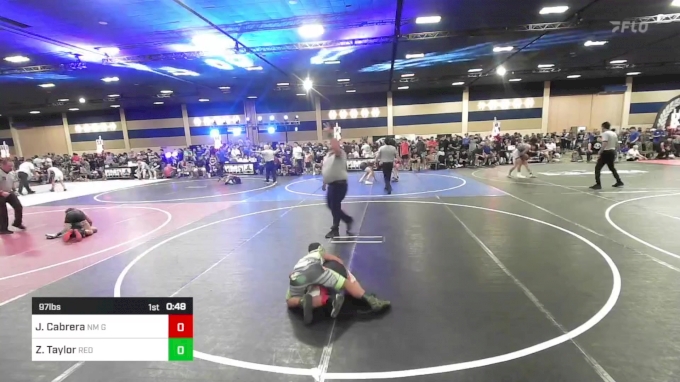 97 lbs Rr Rnd 3 - Juan Marcos Cabrera, NM Gold vs Zayden Taylor, Red ...