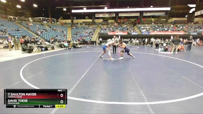 285 lbs Champ. Round 1 - 7 Daulton Mayer, Thomas More vs David Toese ...