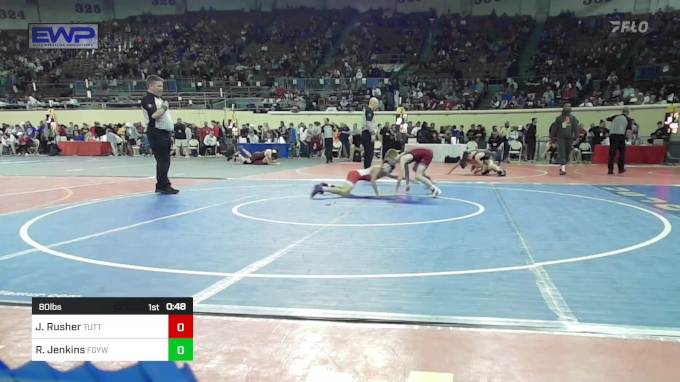 80 lbs Consi Of 16 #1 - Jacob Rusher, Tuttle vs Rylan Jenkins, Fort ...