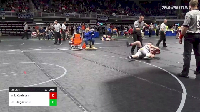 200 lbs Consi Of 8 #1 - Jack Keebler, St. Marys vs Evan Hugar, Montgomery