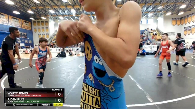95 lbs Round 2 - Wyatt Jones, Team Barracuda Wrestling Club vs Aiden ...