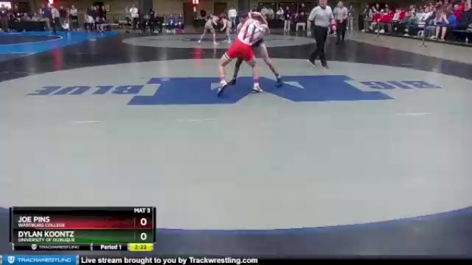 133 lbs Semifinal - Dylan Koontz, University Of Dubuque vs Joe Pins ...