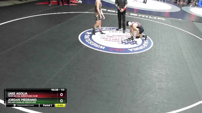 113 lbs Quarterfinal - Jake Agolia, Team So Cal Wrestling Club vs ...