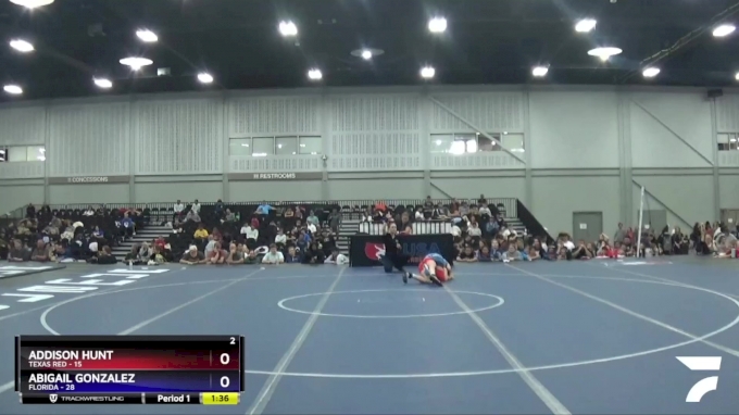 105 lbs Round 3 (8 Team) - Addison Hunt, Texas Red vs Abigail Gonzalez ...