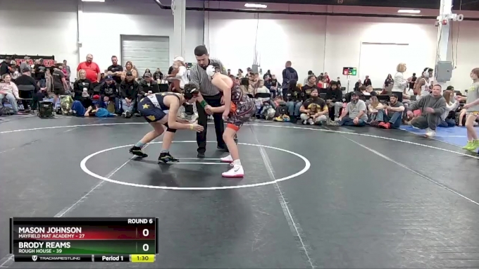130 lbs Round 6 (8 Team) - Brody Reams, Rough House vs Mason Johnson ...