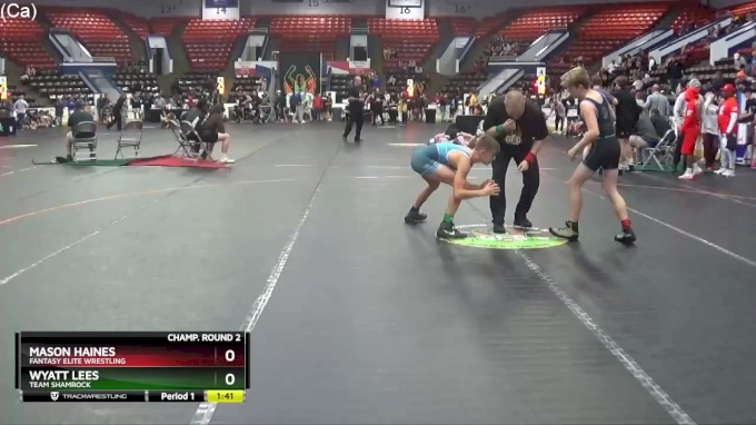 105 lbs Champ. Round 2 - Wyatt Lees, Team Shamrock vs Mason Haines ...