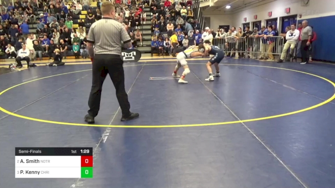 114 lbs Semifinal - Ayden Smith, Notre Dame GP vs Paul Kenny, Christian ...