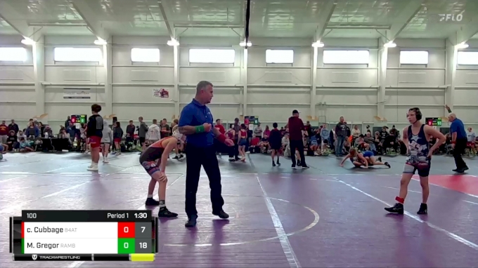 100 lbs Round 8 (10 Team) - Mason Gregor, Rambler WC vs Curtis Cubbage ...