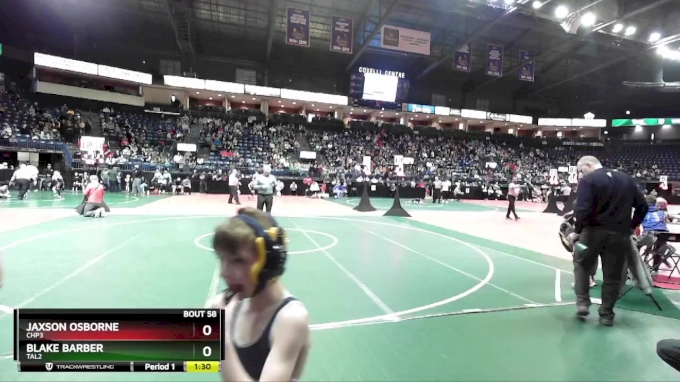 58 lbs Champ. Round 1 - Jaxson Osborne, CHP3 vs Blake Barber, TAL2