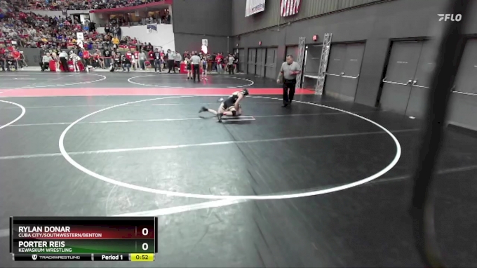 76 lbs Champ. Round 1 - Rylan Donar, Cuba City/Southwestern/Benton vs ...