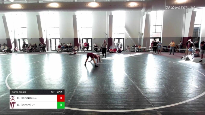 141 lbs Semifinal - Dylan Cedeno, Virginia vs Collin Gerardi, Virginia Tech