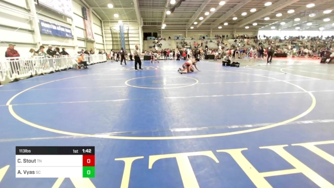 113 lbs Round Of 64 - Cooper Stout, TN vs Arya Vyas, SC