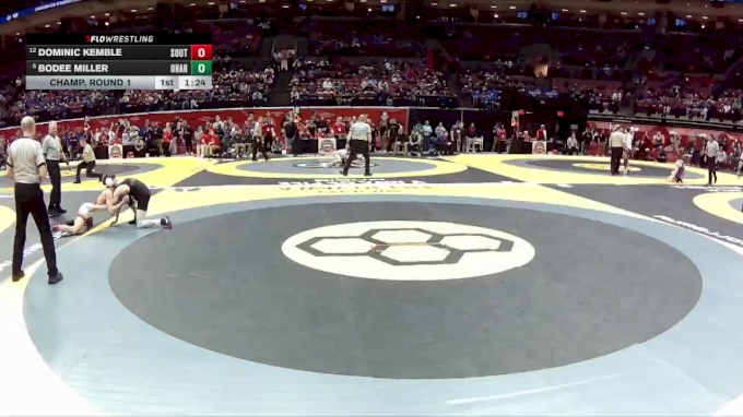 D3-126 lbs Champ. Round 1 - Bodee Miller, Oak Harbor vs Dominic Kemble ...