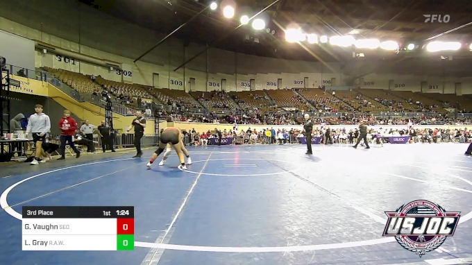 130 lbs 3rd Place - Gage Vaughn, SEO Wrestling Club vs Lily Gray, R.A.W.