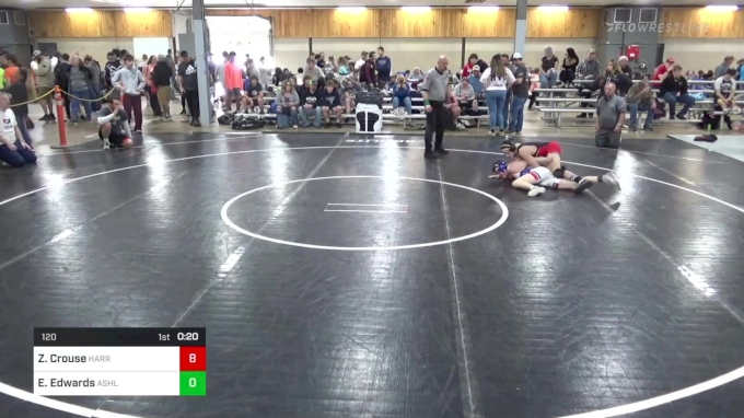 120 lbs Semifinal - Zane Crouse, Harrisburg vs Easton Edwards, Ashland