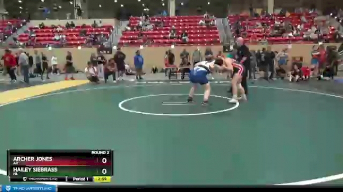 180 lbs Round 2 - Archer Jones, AR vs Hailey Siebrass, NE