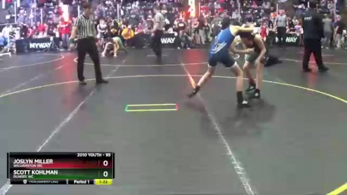 95 lbs Champ. Round 2 - Scott Kohlman, Dundee WC vs Joslyn Miller ...