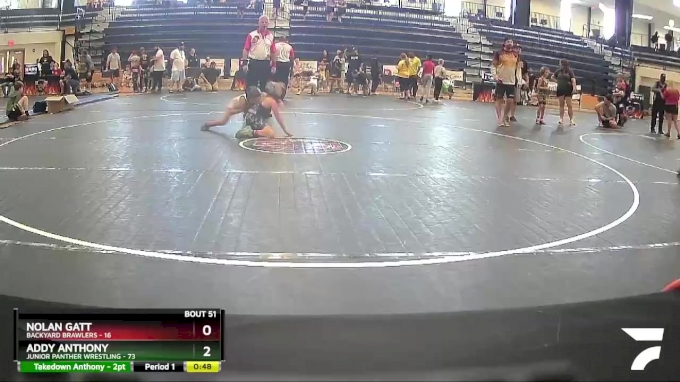 50 lbs Round 3 - Nolan Gatt, Backyard Brawlers vs Addy Anthony, Junior Panther Wrestling