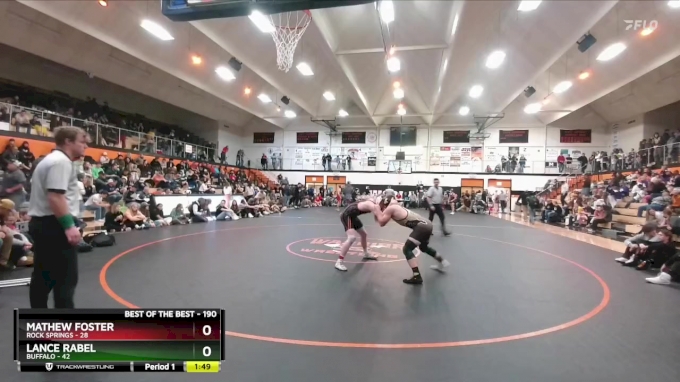 190 lbs 1st Place Match - Mathew Foster, Rock Springs vs Lance Rabel ...