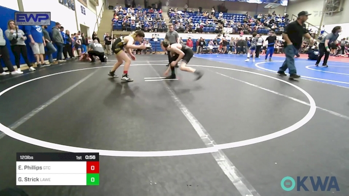 120 lbs Final - Eli Phillips, Grove Takedown Club vs Gus Strick ...