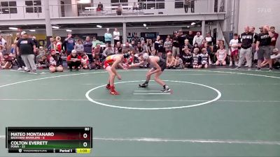 80 lbs Placement (4 Team) - Mateo Montanaro, Backyard Brawlers vs Colton Everett, POWA