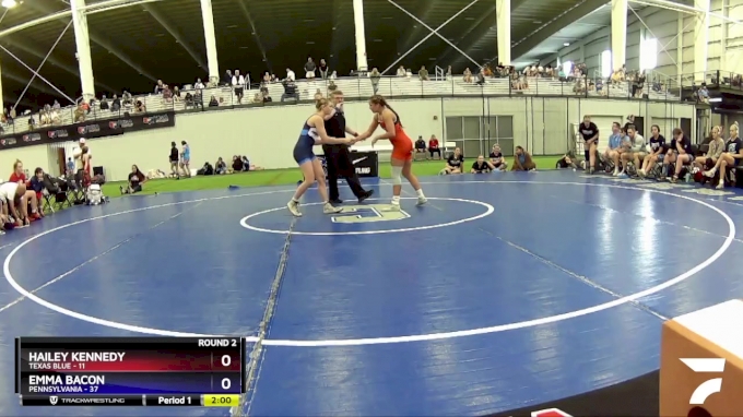 124 lbs Round 2 (4 Team) - Hailey Kennedy, Texas Blue vs Emma Bacon ...
