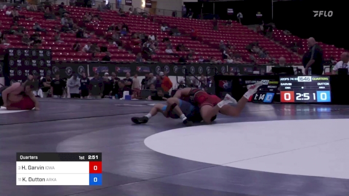 74 kg Quarters - Hunter Garvin, Iowa vs Kyle Dutton, Arkansas Regional ...