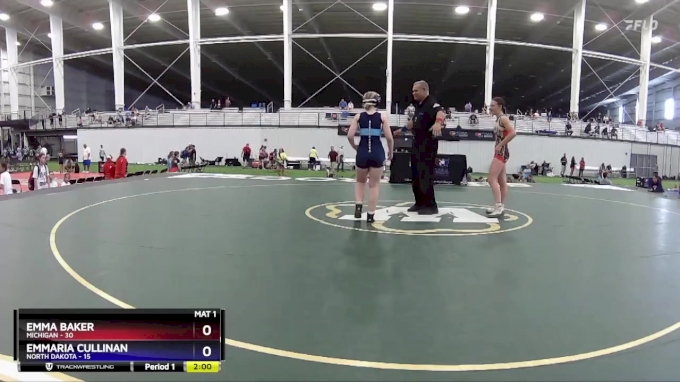 115 lbs Round 2 (8 Team) - Emma Baker, Michigan vs Emmaria Cullinan ...