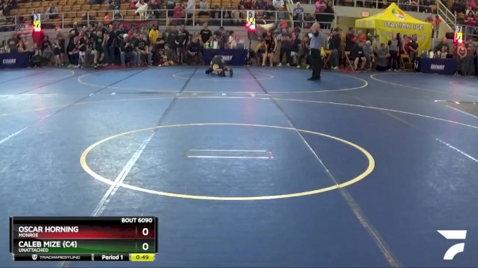 110 lbs Cons. Round 4 - Oscar Horning, Monroe vs Caleb Mize (c4 ...