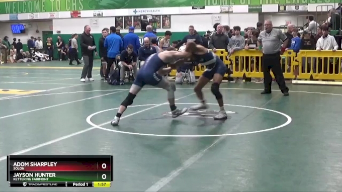120 lbs Champ. Round 3 - Adom Sharpley, SOLON vs Jayson Hunter ...