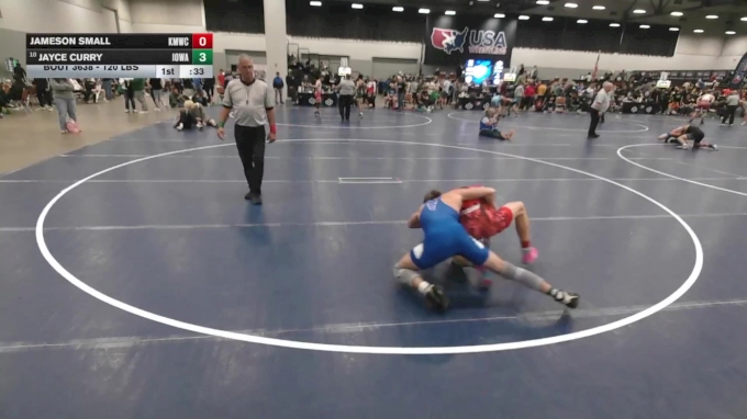 120 lbs Cons. Rd Of 32 - Jayce Curry, Iowa vs Jameson Small, Kearney ...