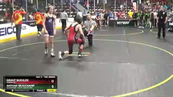 100 lbs Champ. Round 2 - Nathan Beauchamp, Gladstone Youth Wrestling vs ...