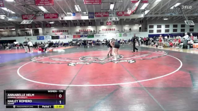 170 lbs Cons. Round 2 - Annabelle Helm, Gannon University vs Hailey ...