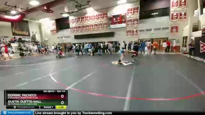 103-111 lbs Round 3 - Dominic Pacheco, Eaglecrest Wrestling Club vs ...