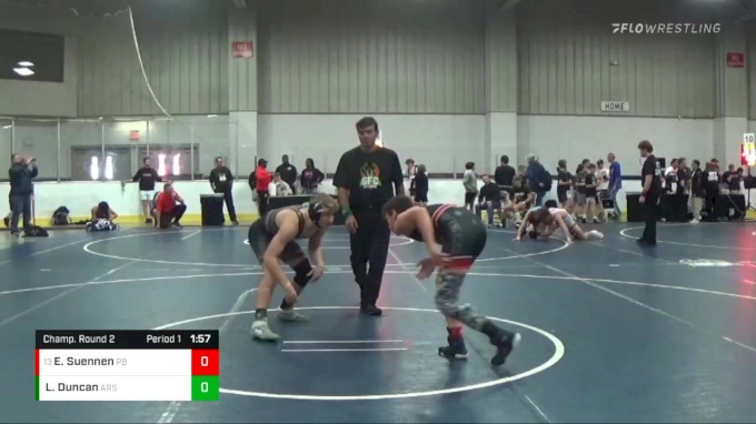 130 lbs Champ. Round 2 - Ethan Suennen, Peshtigo Bulldogs vs Landen ...