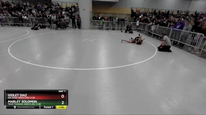 100 lbs Champ. Round 2 - Violet Diaz, Big Game Wrestling Club vs Marley ...
