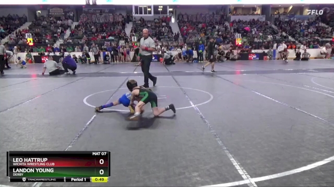 46 lbs Cons. Semi - Landon Young, Derby vs Leo Hattrup, Wichita ...