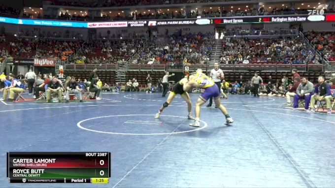 2A-144 lbs Quarterfinal - Carter Lamont, Vinton-Shellsburg vs Royce ...