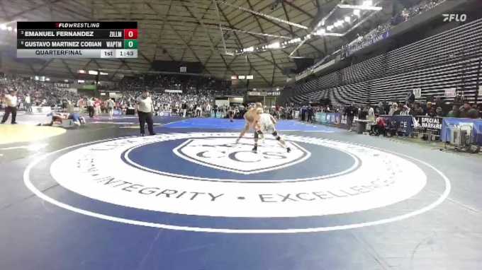 Boys 1A 175 lbs Quarterfinal - Emanuel Fernandez, Zillah vs Gustavo ...