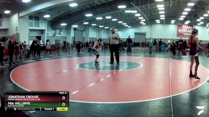 82 lbs 1st Place Match - Mia Williams, VB FIGHTHOUSE vs Jonathan Crouse ...